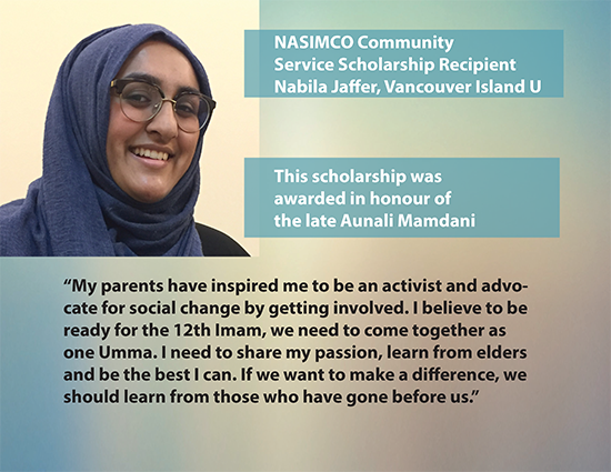 Scholarship Recipient nabila jaffer – NASIMCO