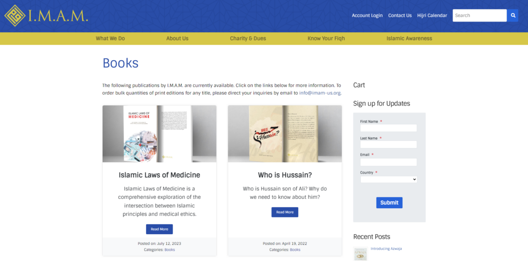 Islamic Educational Books available on IMAM – NASIMCO